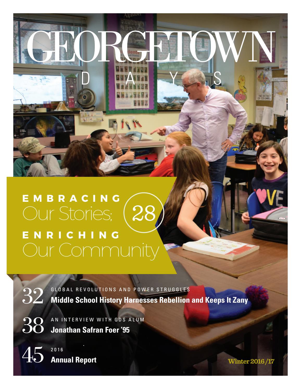 Georgetown Days Magazine – Winter 2016 by Georgetown Day School - Issuu