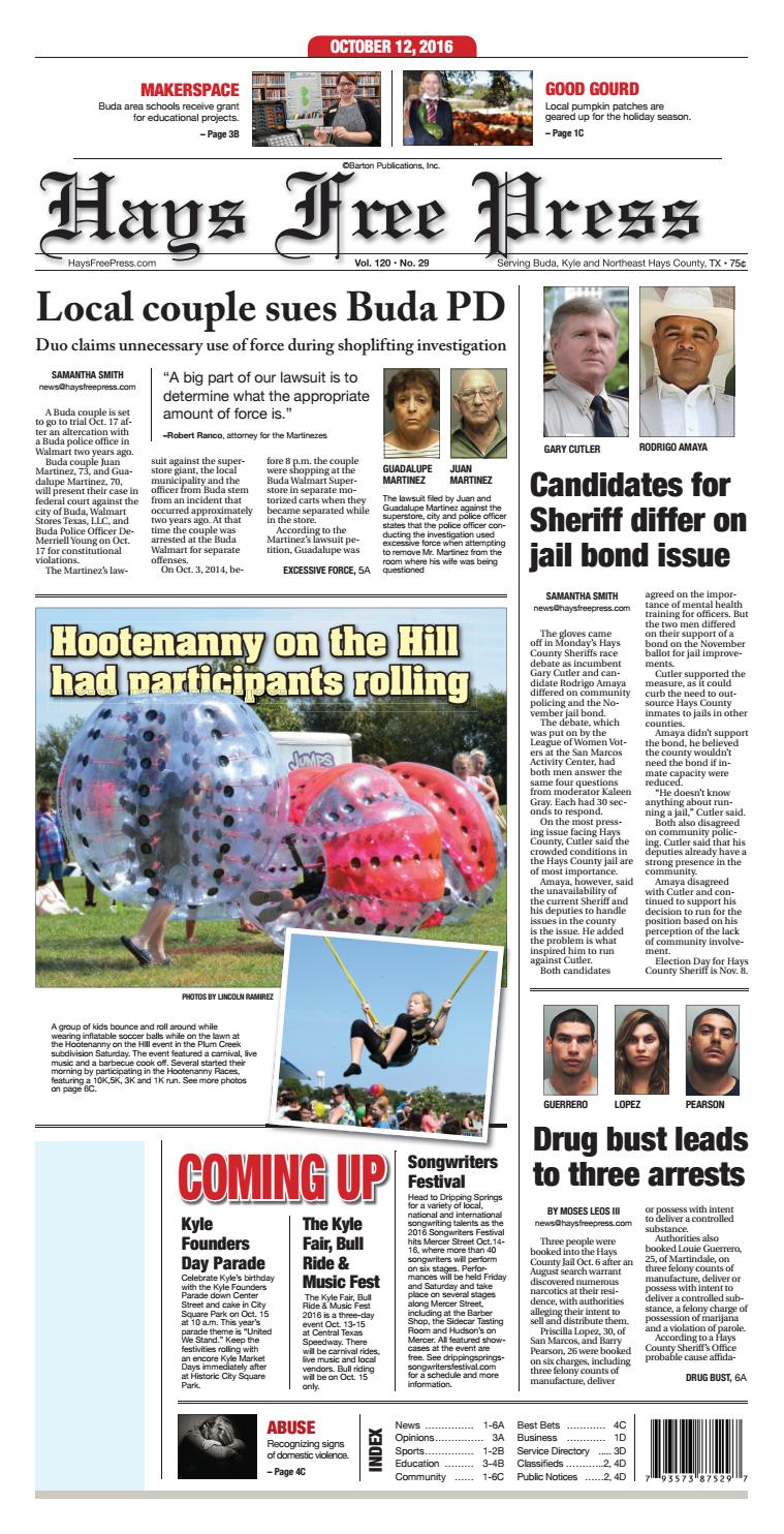 Oct. 12, 2016 Hays Free Press by Hays Free Press/News-Dispatch - Issuu