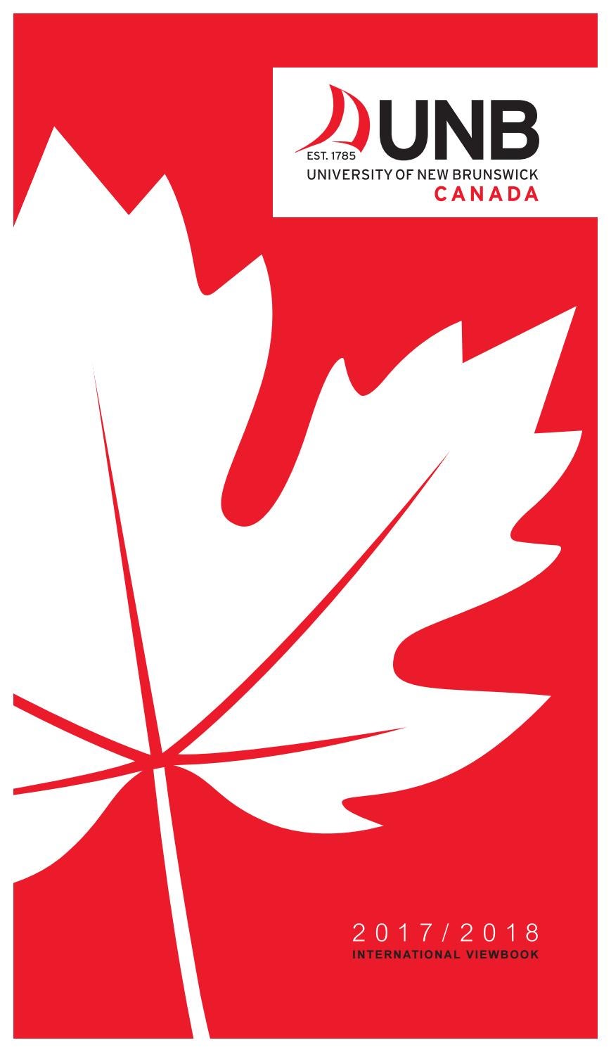 UNB International Viewbook 2017-2018 by University of New Brunswick - Issuu