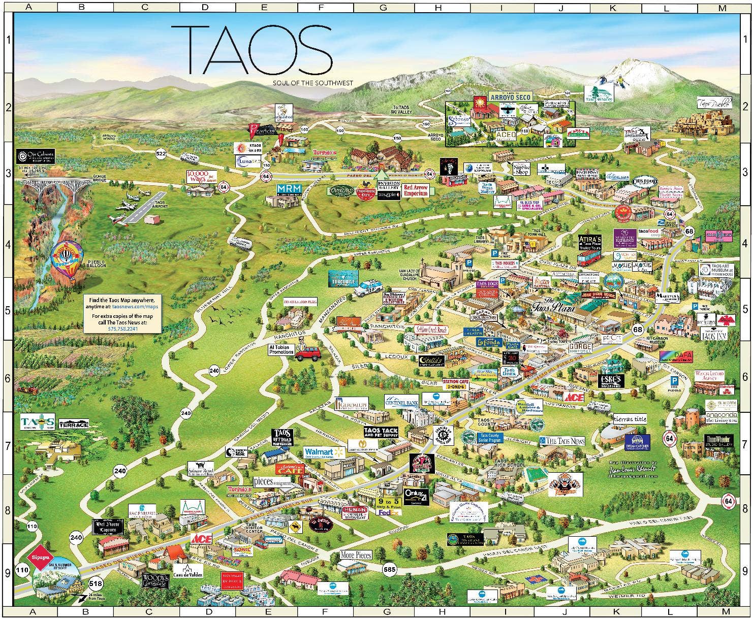 Taos Illustrated Map 2017 by The Taos News - Issuu