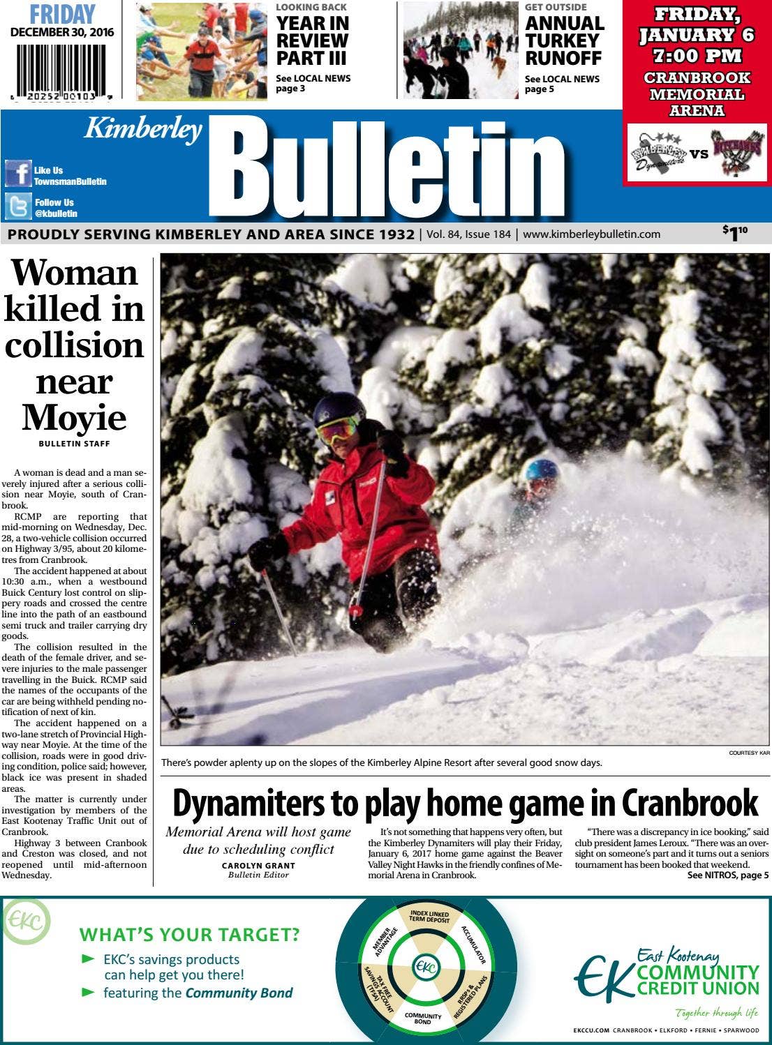Kimberley Daily Bulletin, December 30, 2016 by Black Press Media Group ...