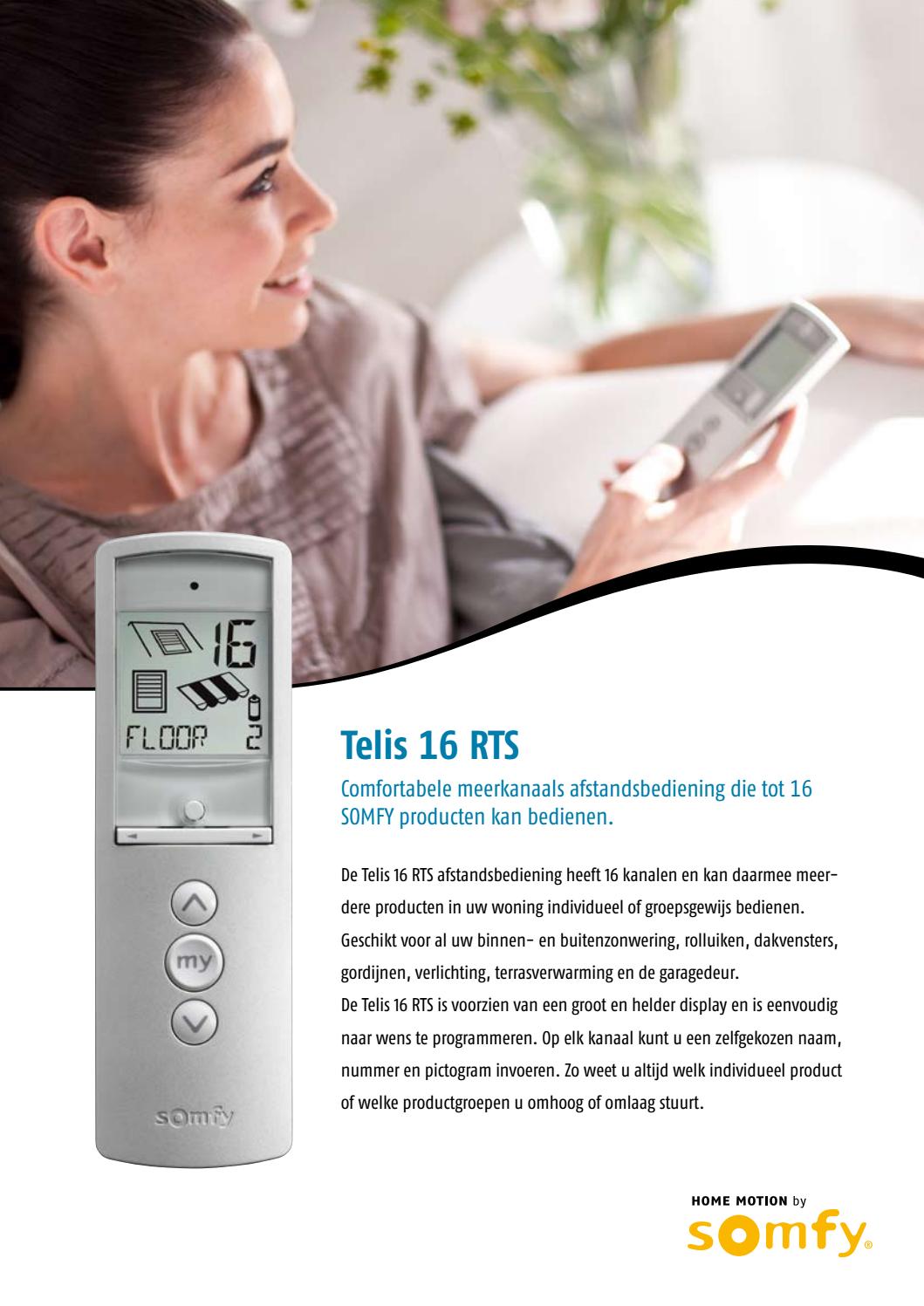 Productfolder somfy telis 16 rts by Somfy - Issuu