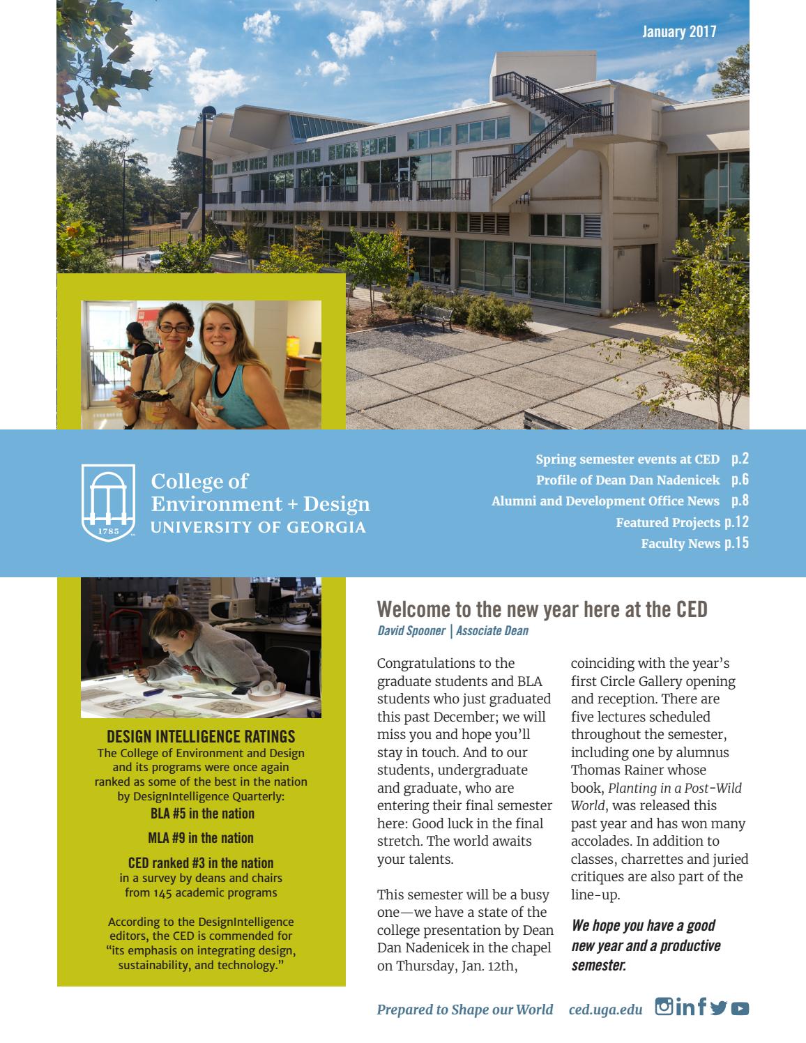 CED News Spring 2017 by UGA College of Environment and Design - Issuu