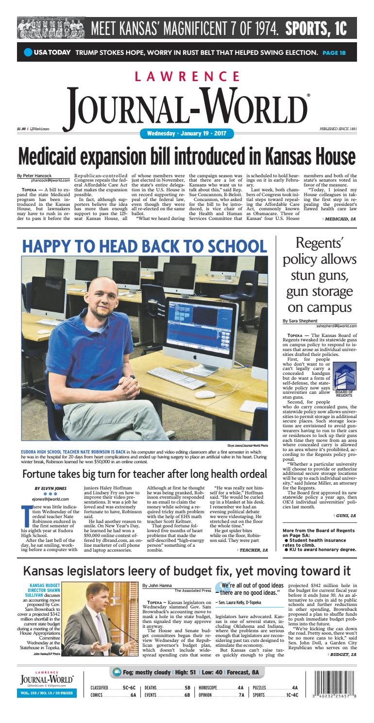 Lawrence Journal-World 01-19-2017 by Lawrence Journal-World - Issuu
