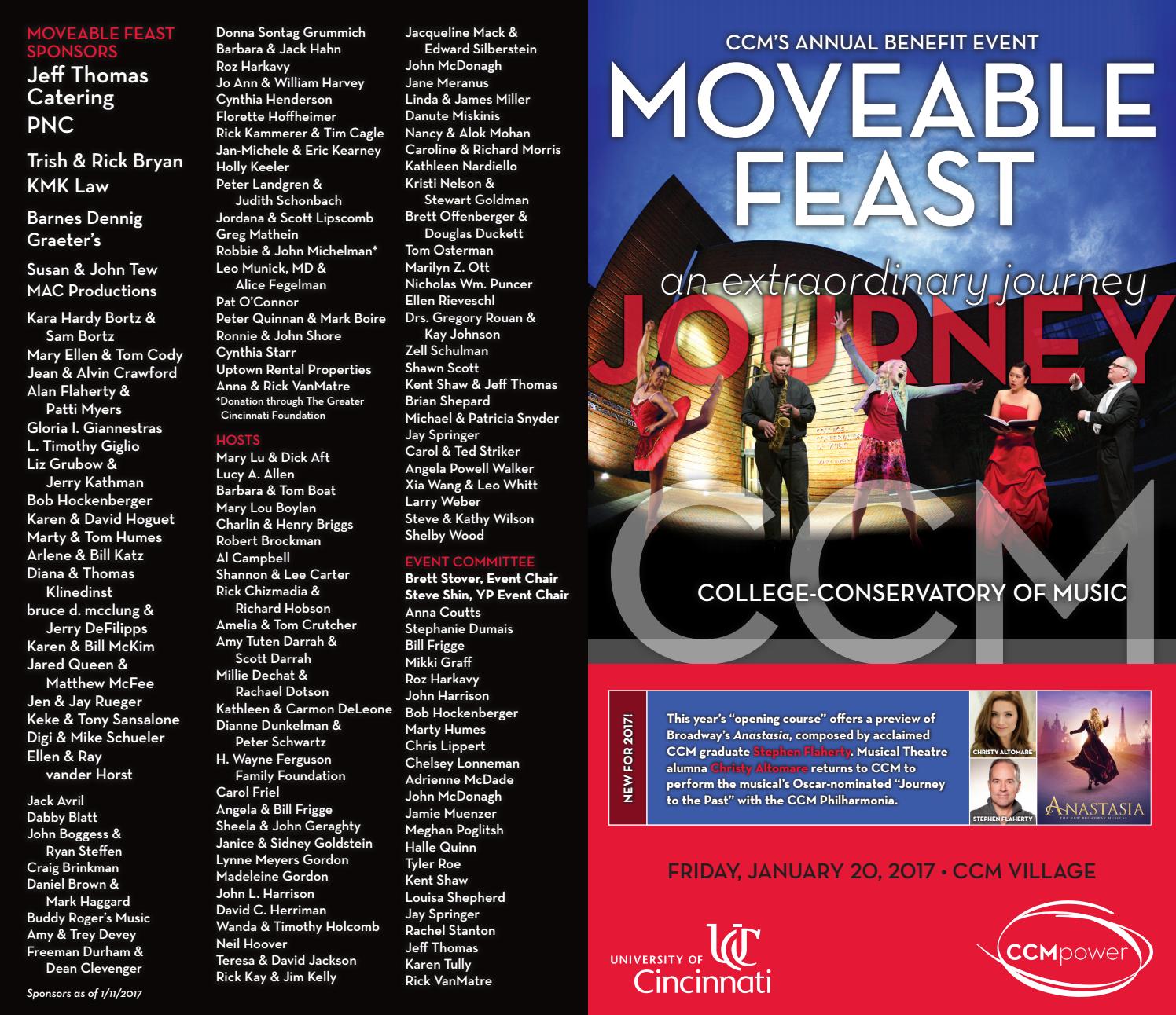 CCM's Moveable Feast 2017 by UC's College-Conservatory of Music - Issuu