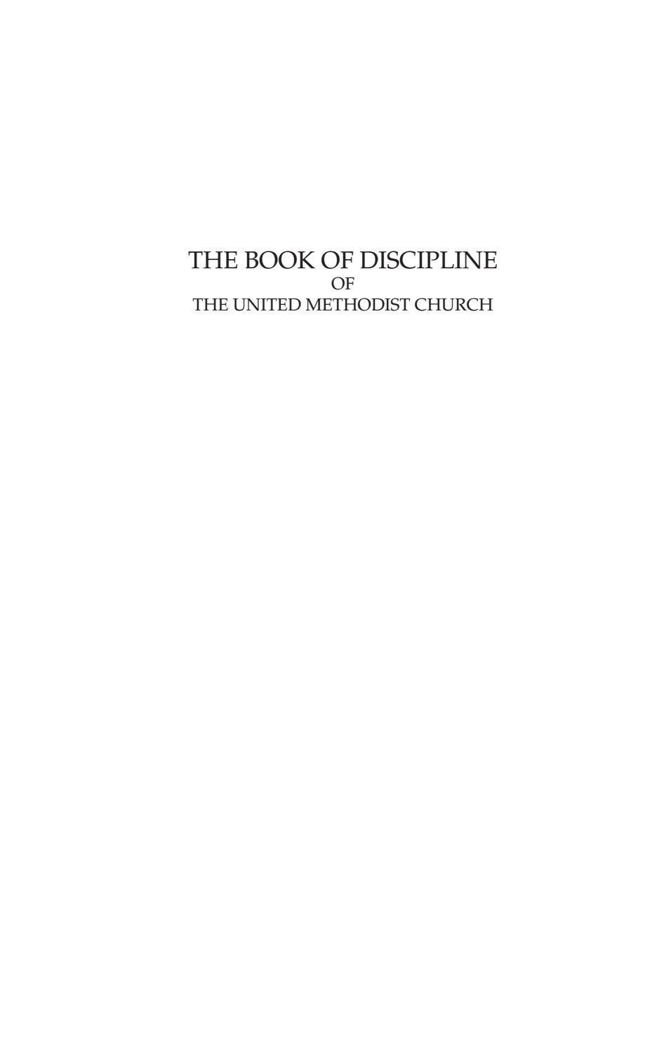 The Book of Discipline of the United Methodist Church by United ...