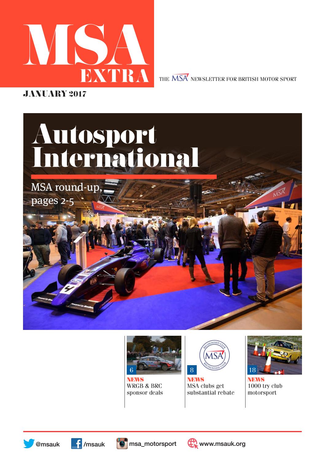 MSA Extra, January 2017 by Motorsport UK - Issuu