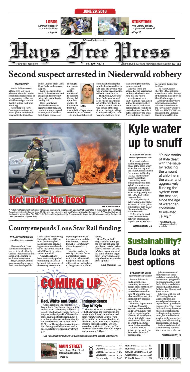 June 29, 2016 Hays Free Press by Hays Free Press/News-Dispatch - Issuu
