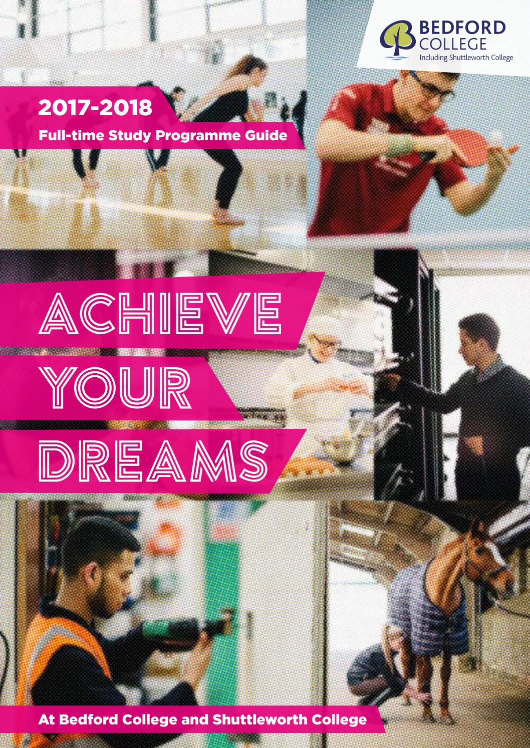 Full-Time Study Programmes Guide 2017-18 by The Bedford College Group ...