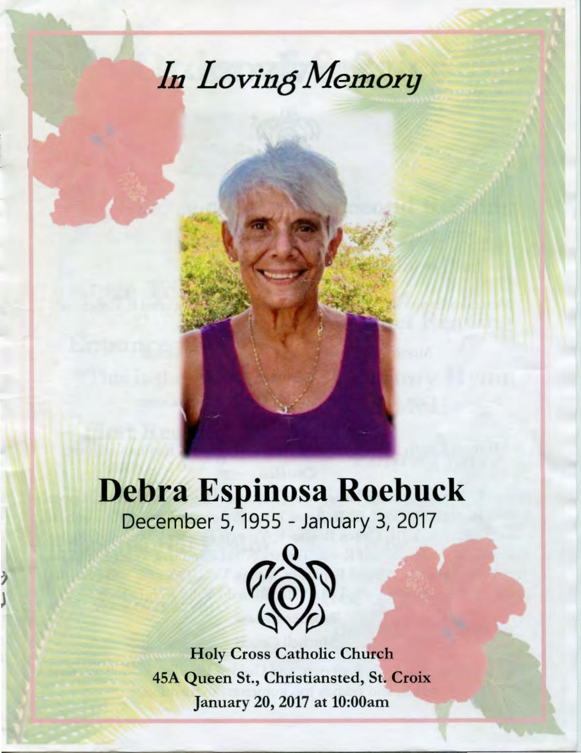 Debra Espinosa Roebuck Memorial Service by Stanley Sneed - Issuu
