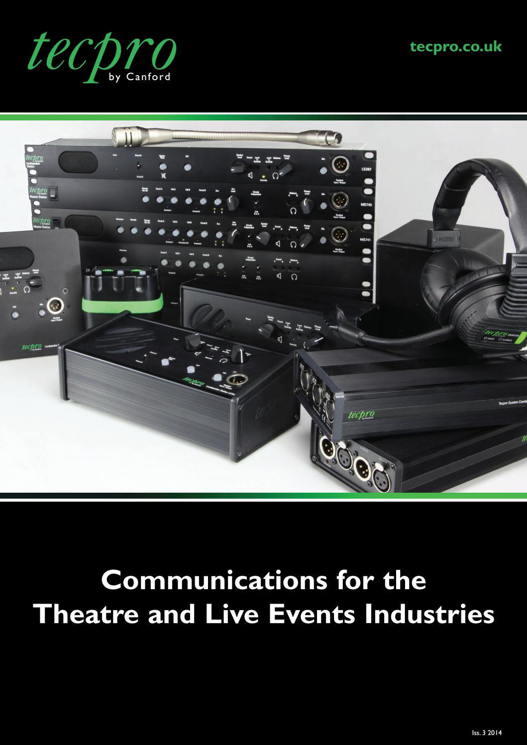 Tecpro by Canford - Product Brochure by Canford Audio - Issuu