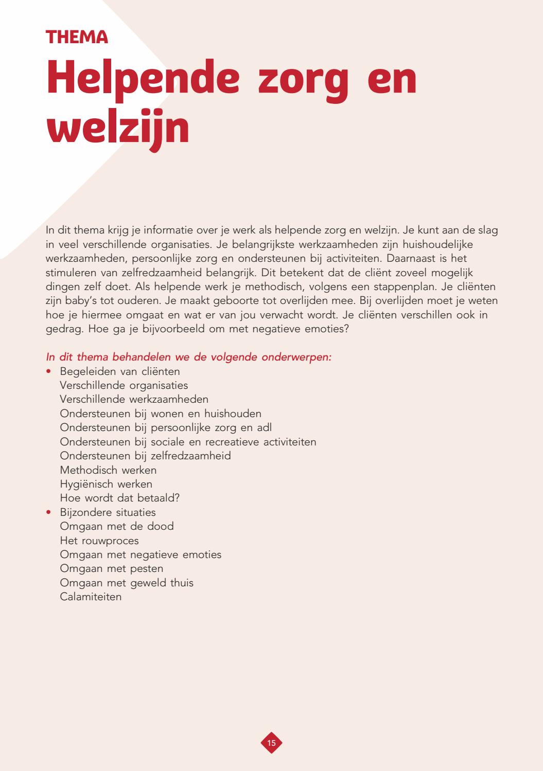 Helpende zorg en welzijn by ThiemeMeulenhoff - Issuu
