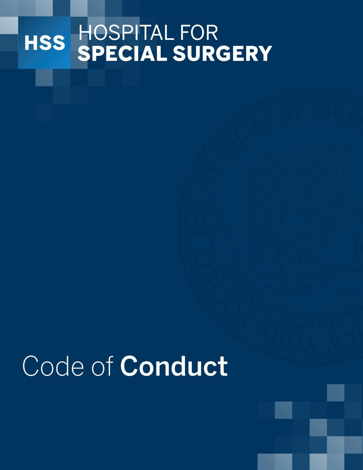 Hospital for Special Surgery: Code of Conduct by Hospital for Special ...