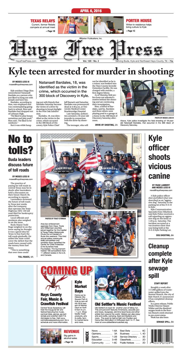 April 6, 2016 Hays Free Press by Hays Free Press/News-Dispatch - Issuu