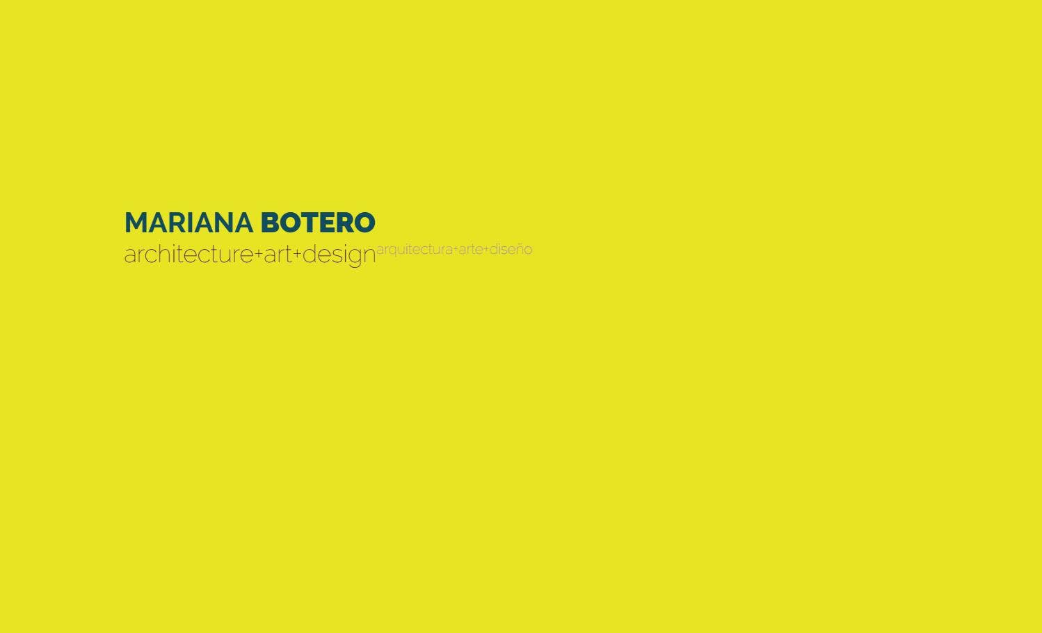 Mariana Botero's P.o.r.t.f.o.l.i.o. by Mariana Botero - Issuu