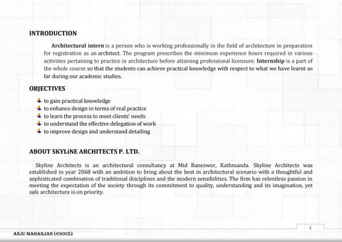 Internship Report Introduction