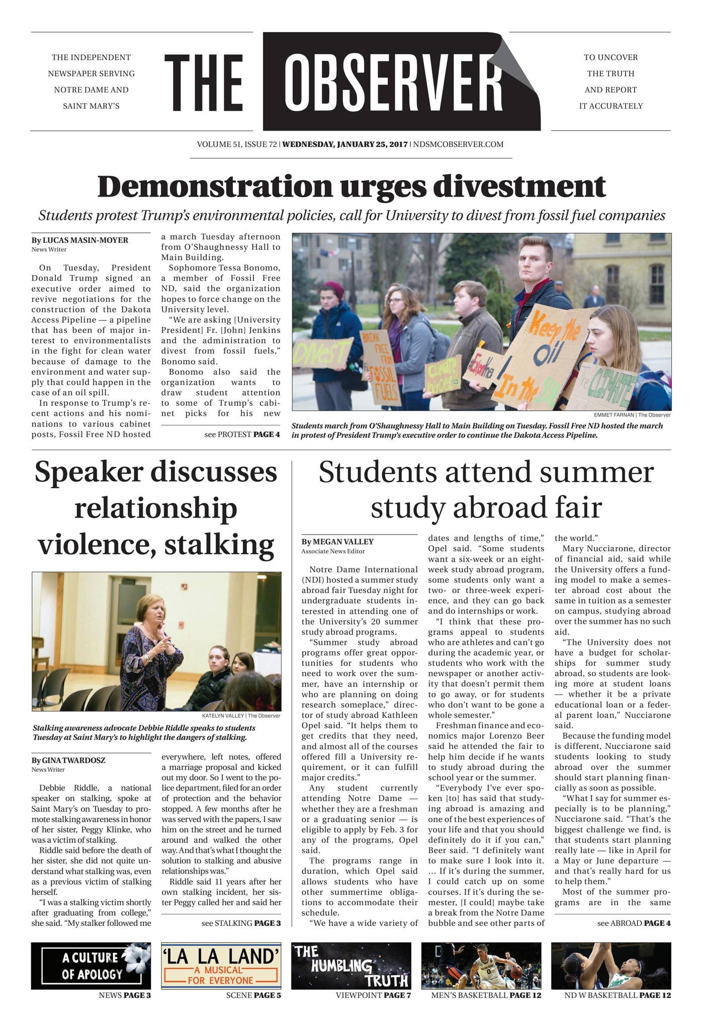 Print Edition of The Observer for Wednesday, January 25, 2017 by The ...