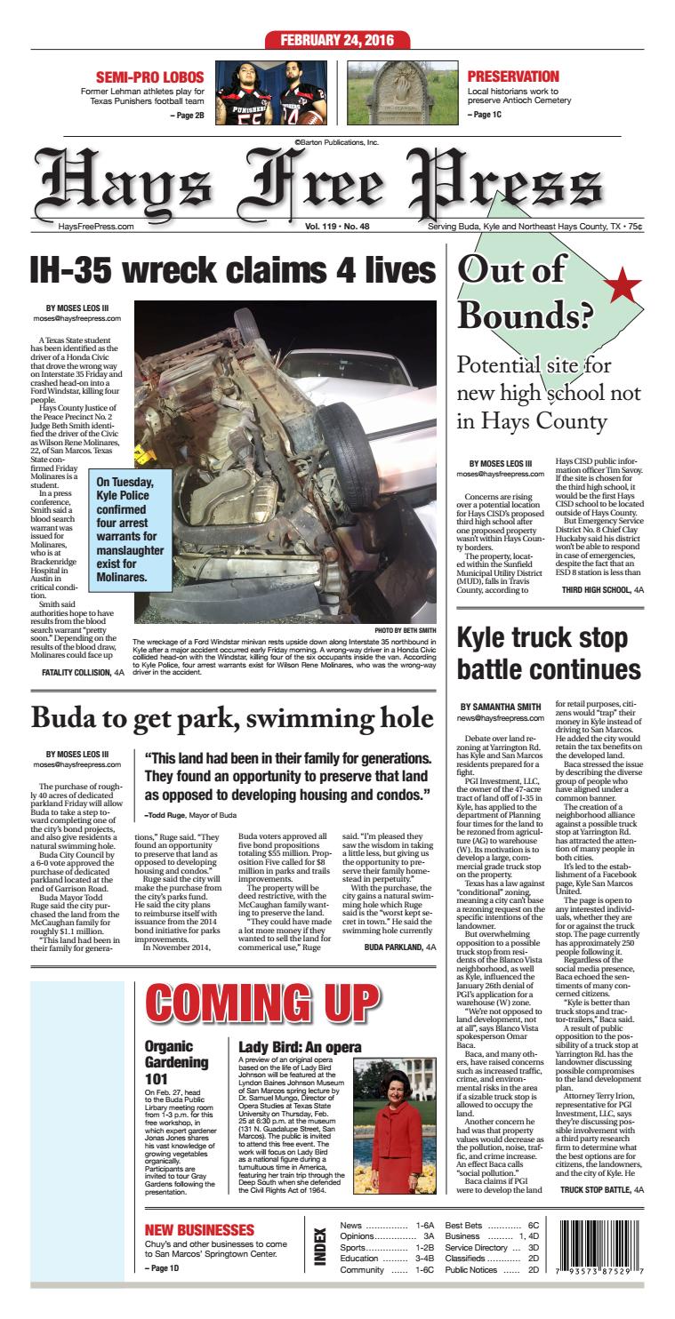Feb. 24, 2016 Hays Free Press by Hays Free Press/News-Dispatch - Issuu