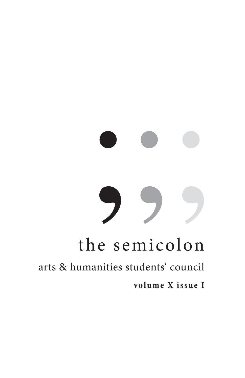 Semicolon Fall 2015 by AHSC Publications - Issuu