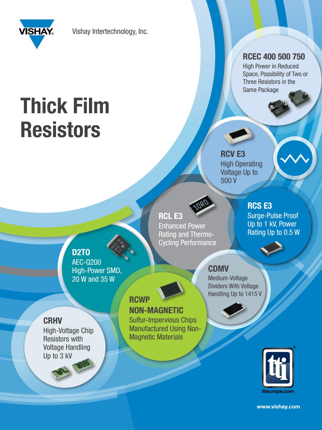Vishay and TTI Thick Film Resistors by TTI, Inc. - Issuu
