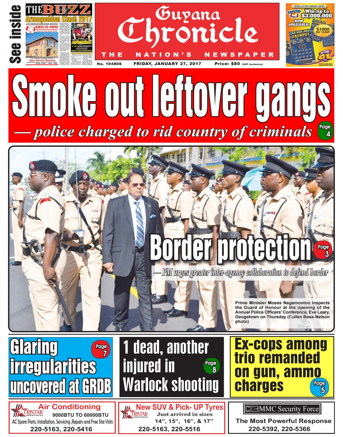 Guyana Chronicle E-Paper 27 01 2017 by Guyana Chronicle - Issuu