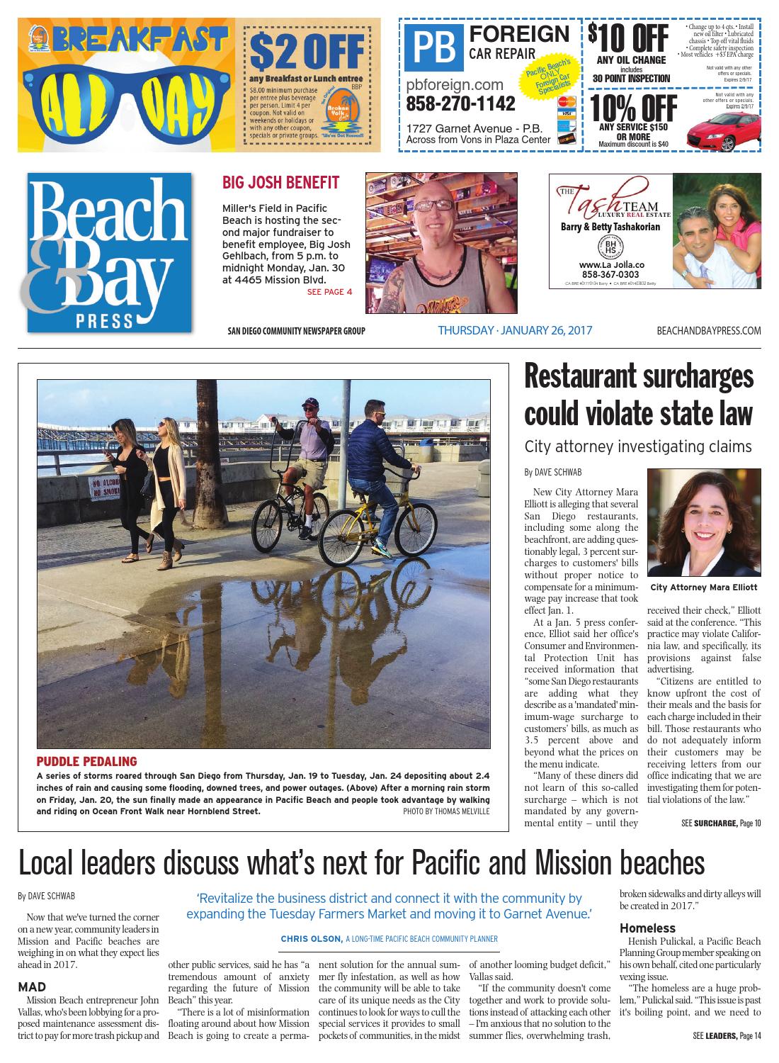 Beach & Bay Press, January, 26th, 2017 by San Diego Community Newspaper ...