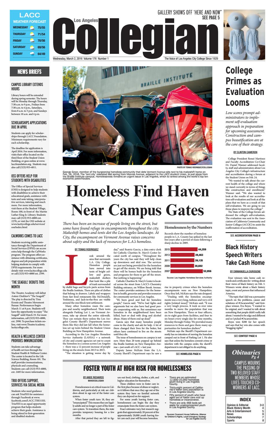 FRONT PAGE LAYOUTS by Los Angeles Collegian - Issuu