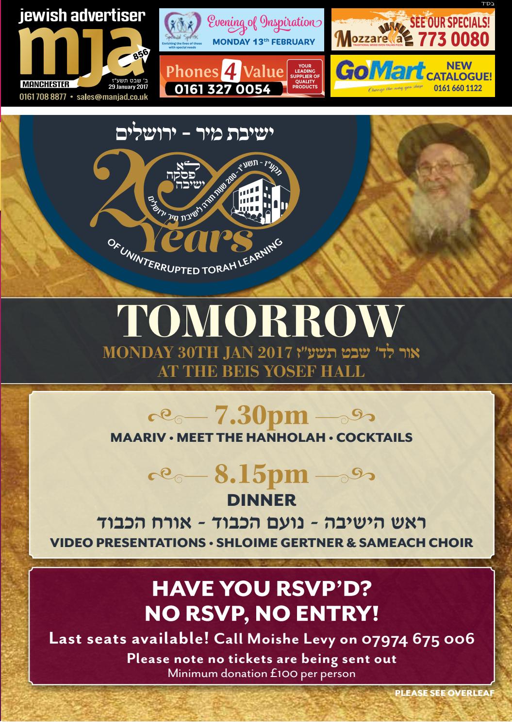 Issue 856 by Manchester Jewish Advertiser - Issuu