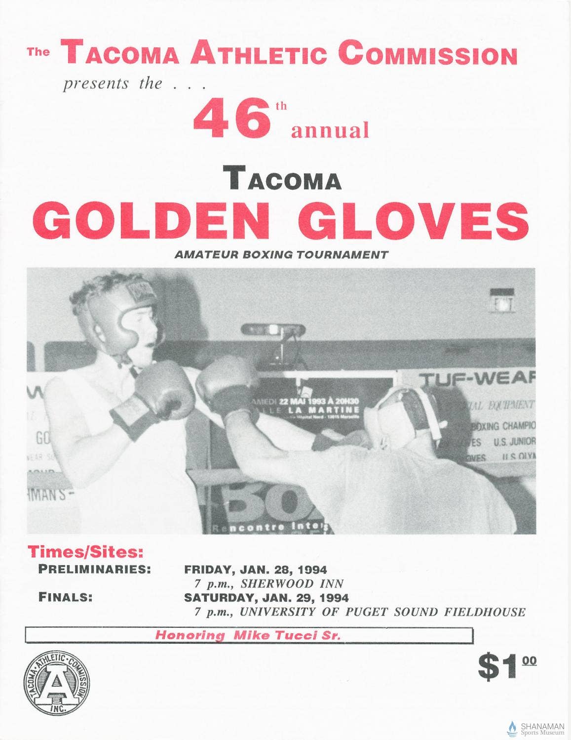 1994 46th Annual Tacoma Athletic Commission Golden Gloves Amateur ...