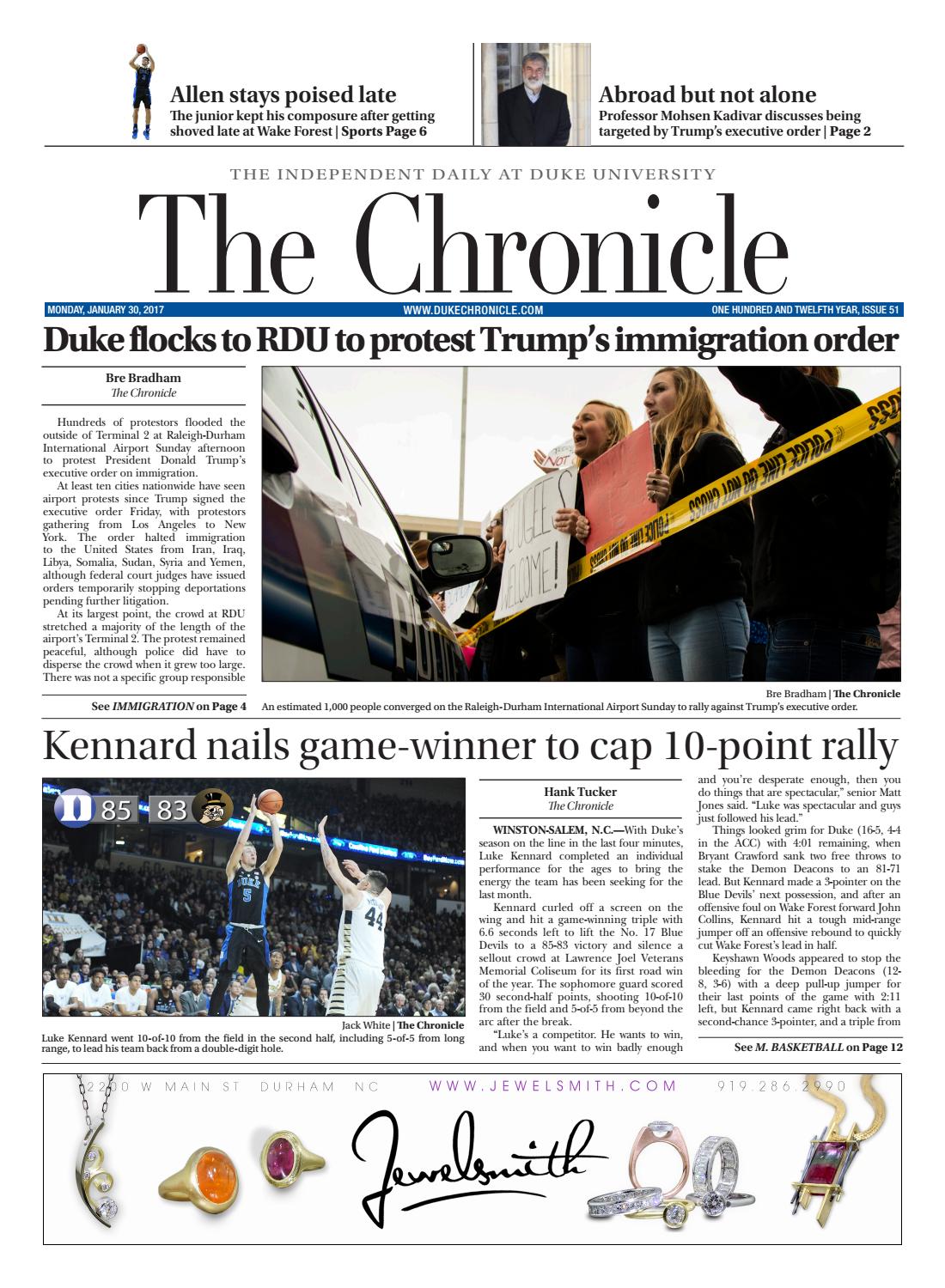 January 30, 2017 by Duke Chronicle - Issuu