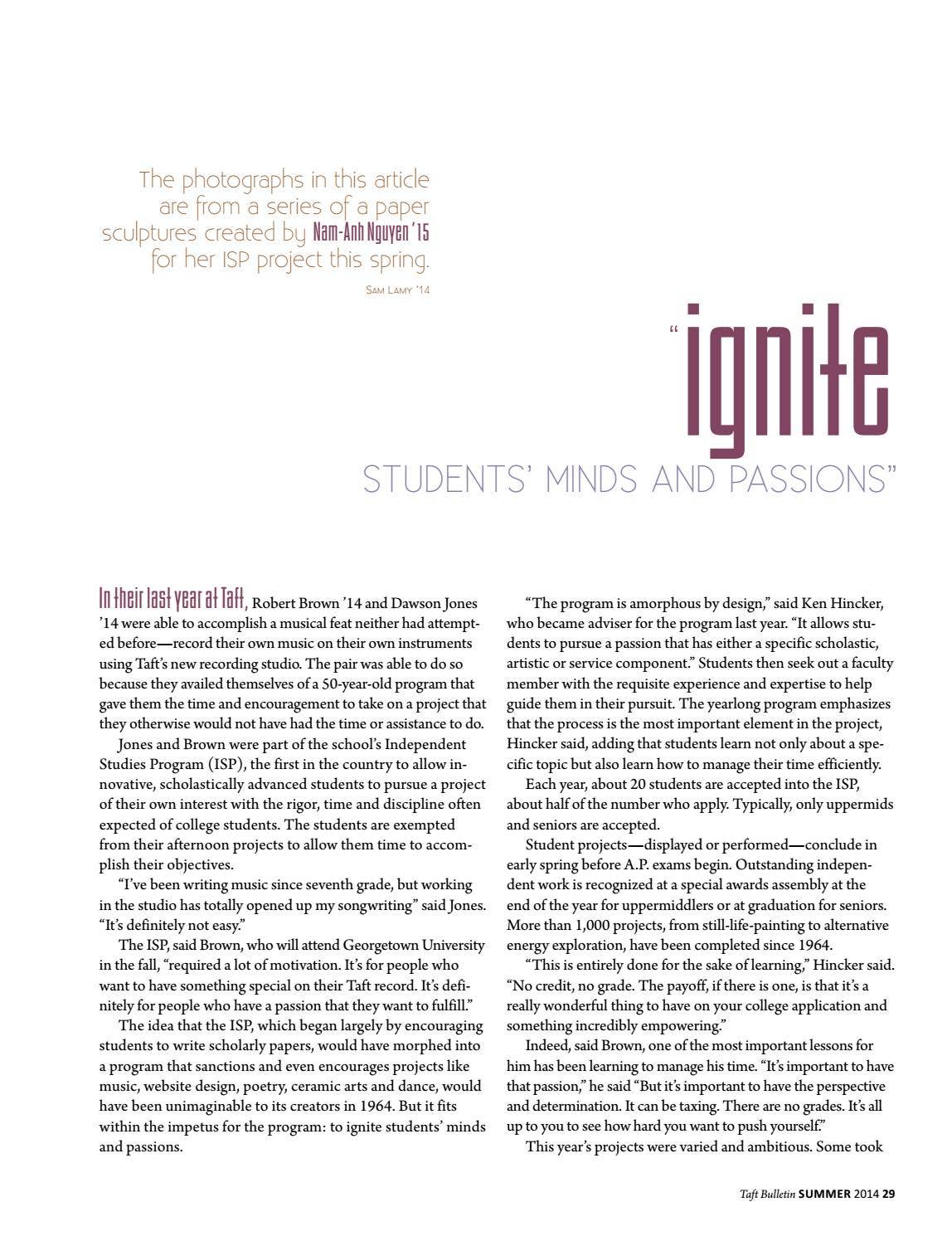 Summer 2014 Taft Bulletin by Taft School - Issuu