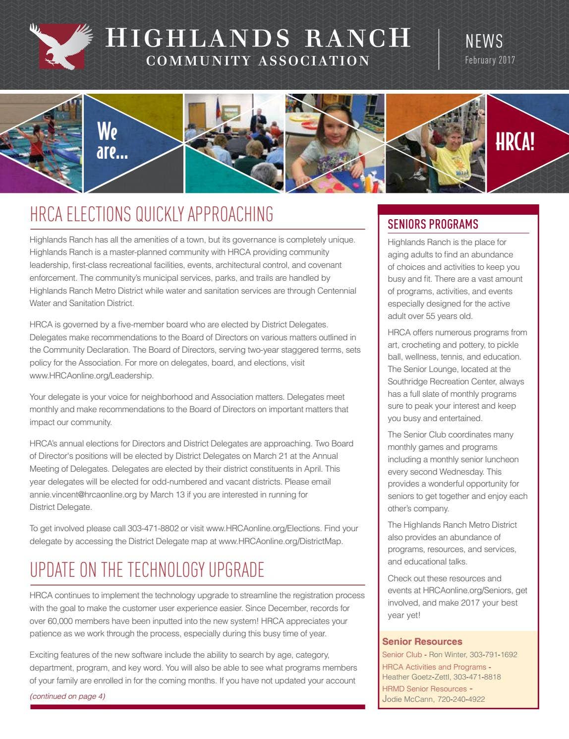 HRCA February 2017 Newsletter by Highlands Ranch Community Association ...
