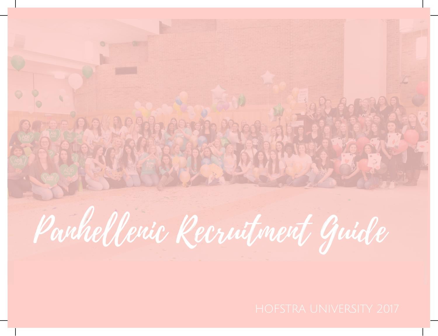 Panhellenic Recruitment Guide by Hofstra University - Issuu