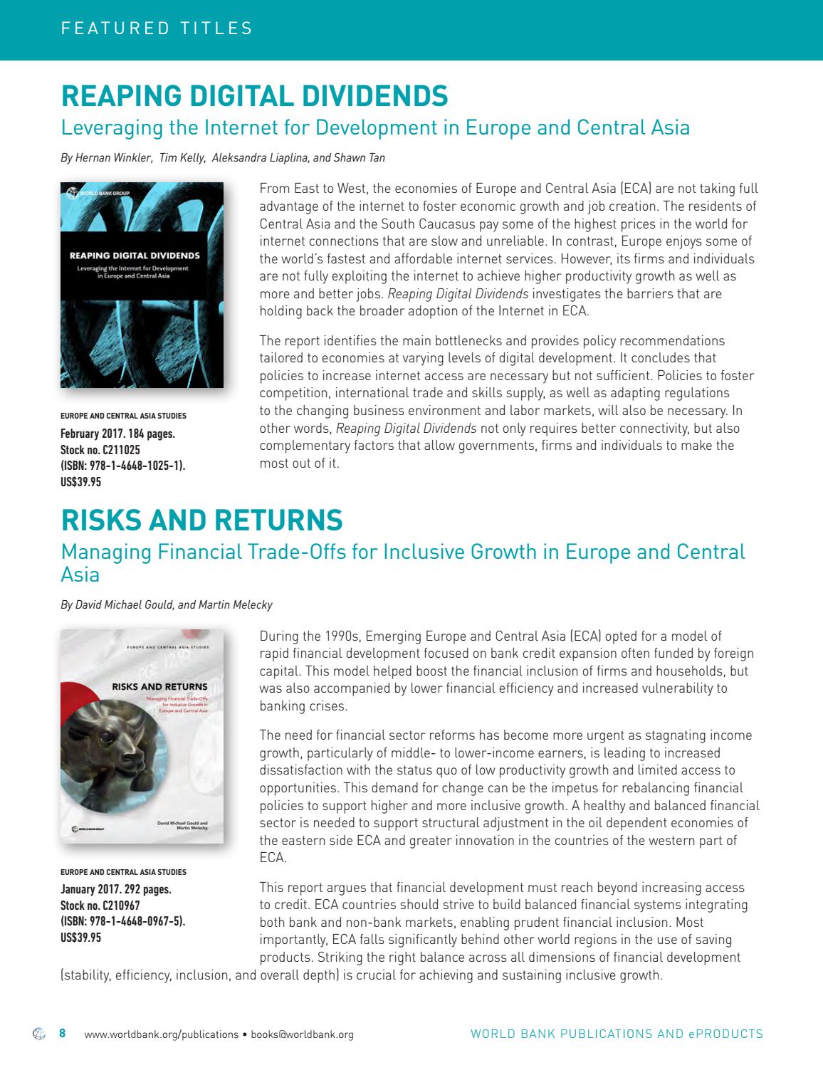 World Bank Group Publications Catalog, January - June 2017 by World ...