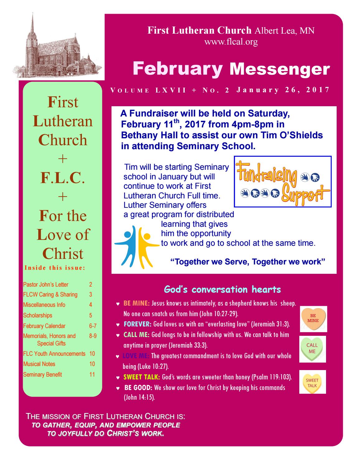 February 2017 by First Lutheran Church Messenger - Issuu