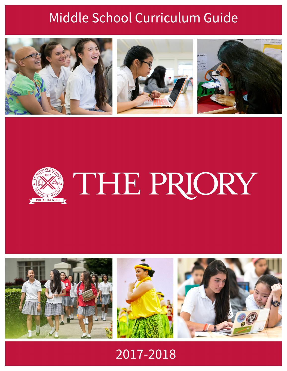 2017-2018 Middle School Curriculum Guide by St. Andrews Schools - Issuu