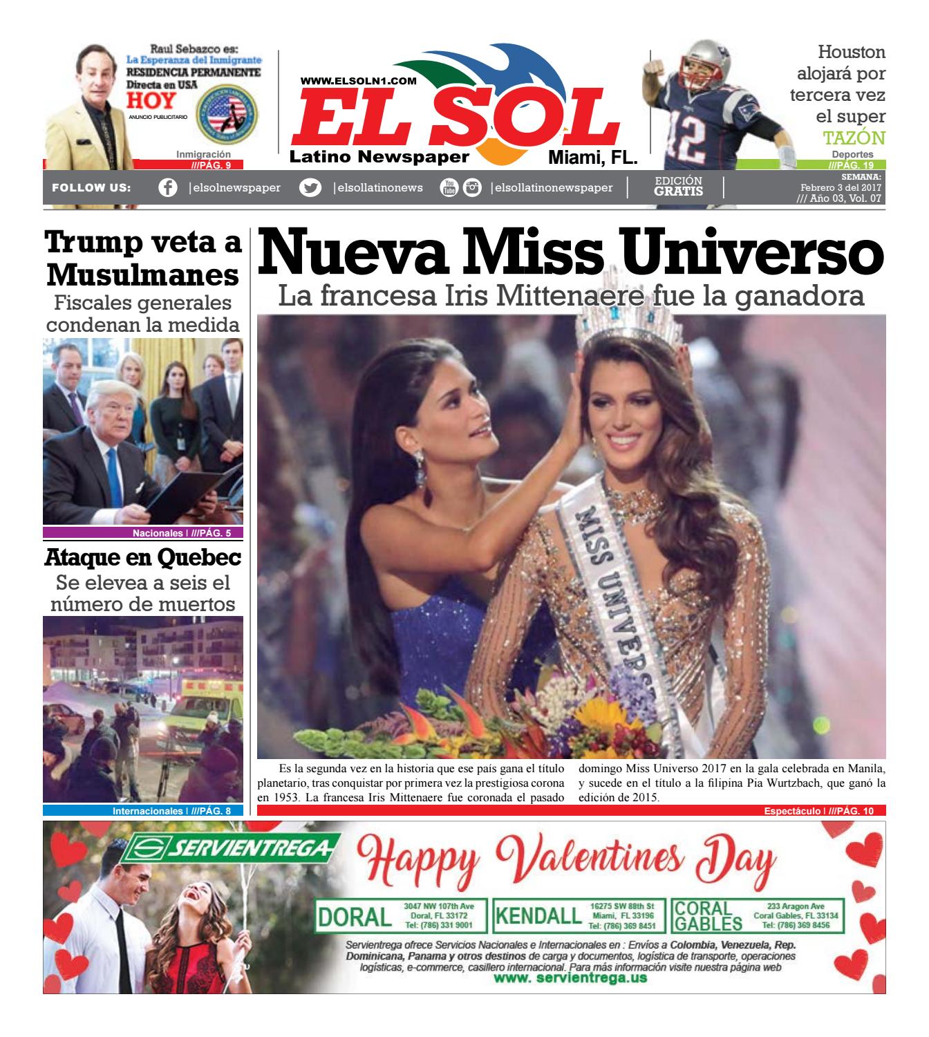 El Sol Miami Vol03#07 Febrero 03-2017 by El Sol Latino Newspaper - Issuu