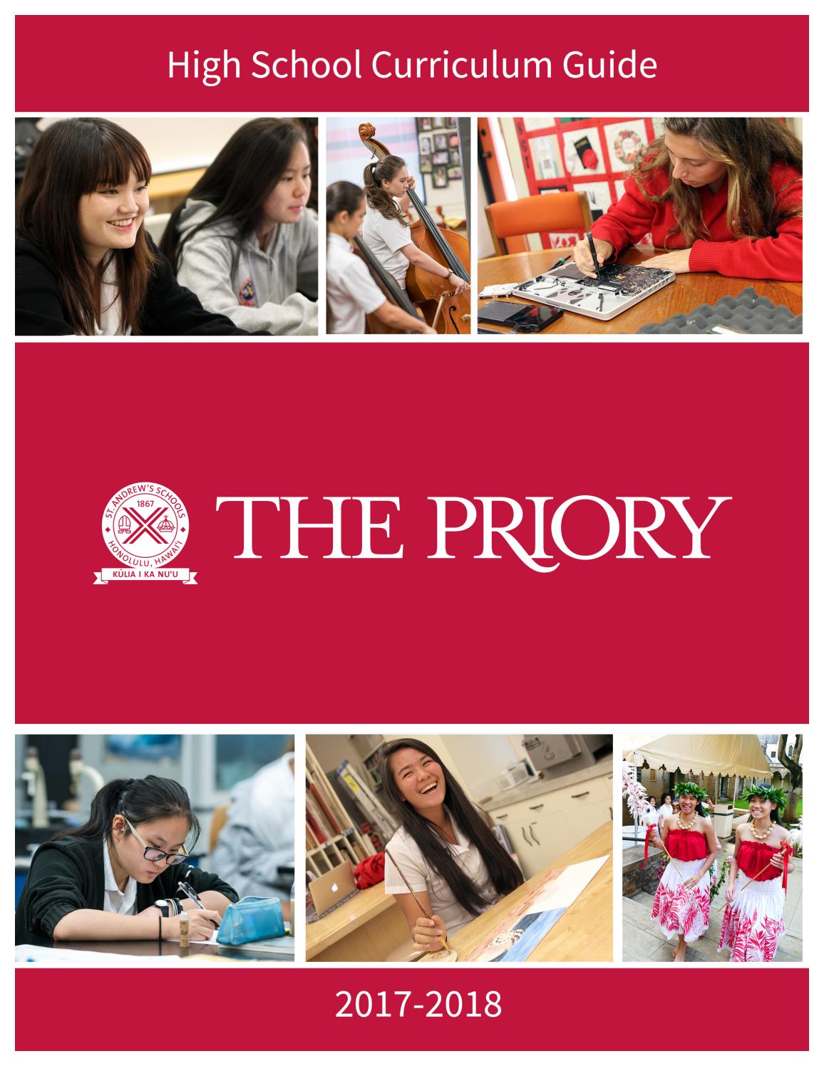 2017-2018 High School Curriculum Guide by St. Andrews Schools - Issuu