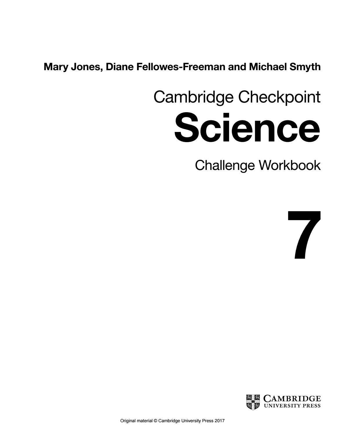 Preview Cambridge Checkpoint Science Challenge Book 7 by Cambridge ...