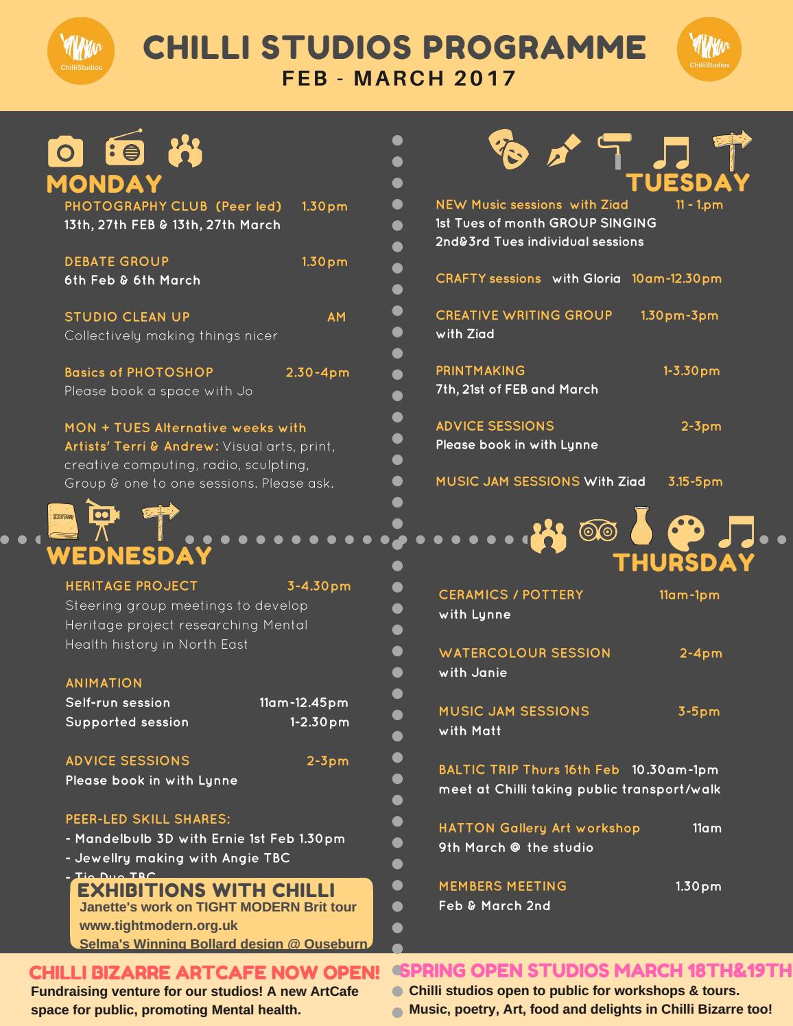 Feb & March 2017 Studio Programme by Chilli Studios - Issuu