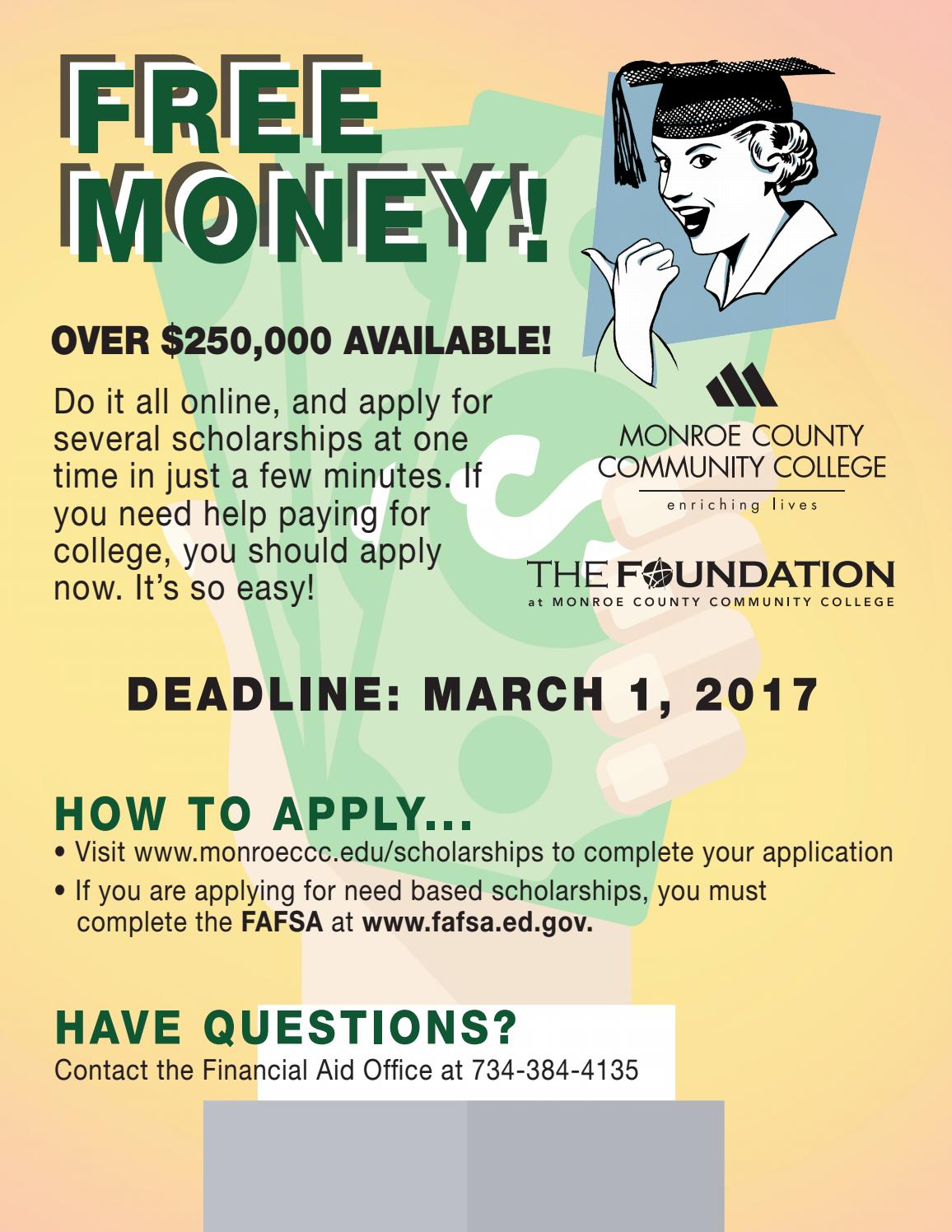 Free money for Scholarship Flyer-2017 by KariJenkins - Issuu