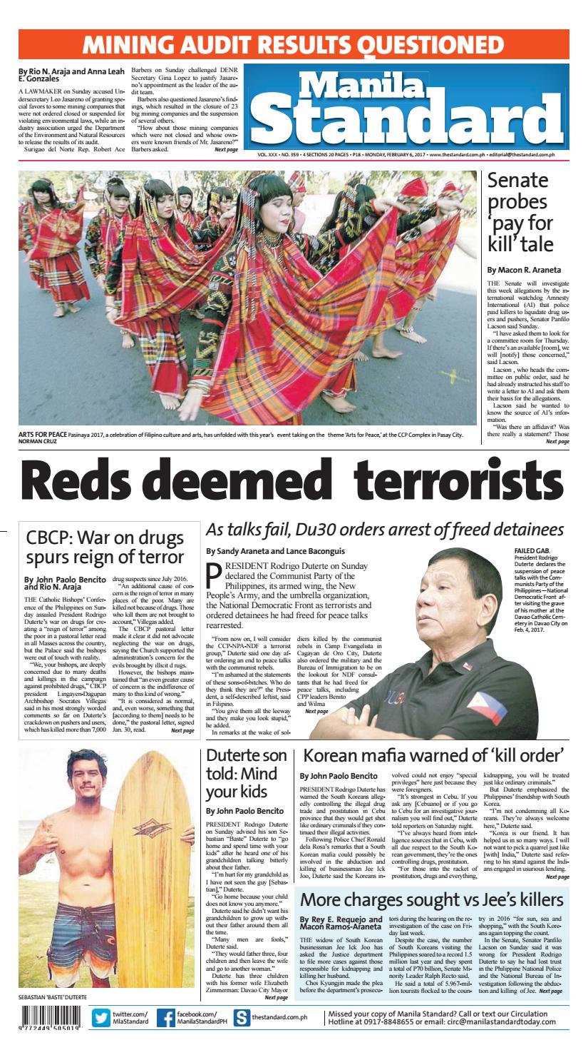 Manila Standard - 2017 February 6 - Monday by Manila Standard - Issuu