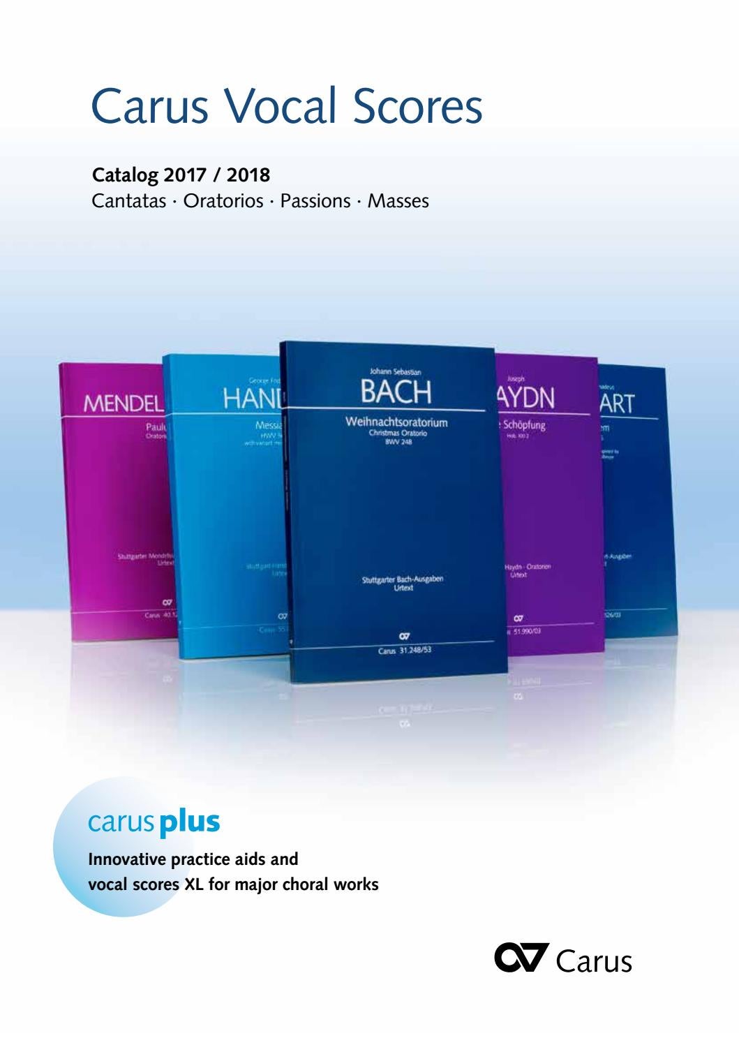 Carus Vocal Scores by Carus-Verlag GmbH & Co KG - Issuu