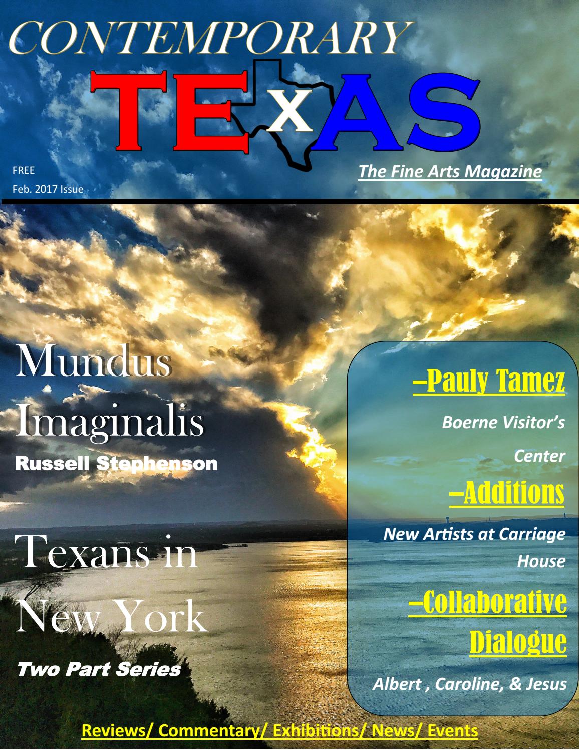 Contemporary texas magazine feb 2017 by Gabriel Diego Delgado - Issuu