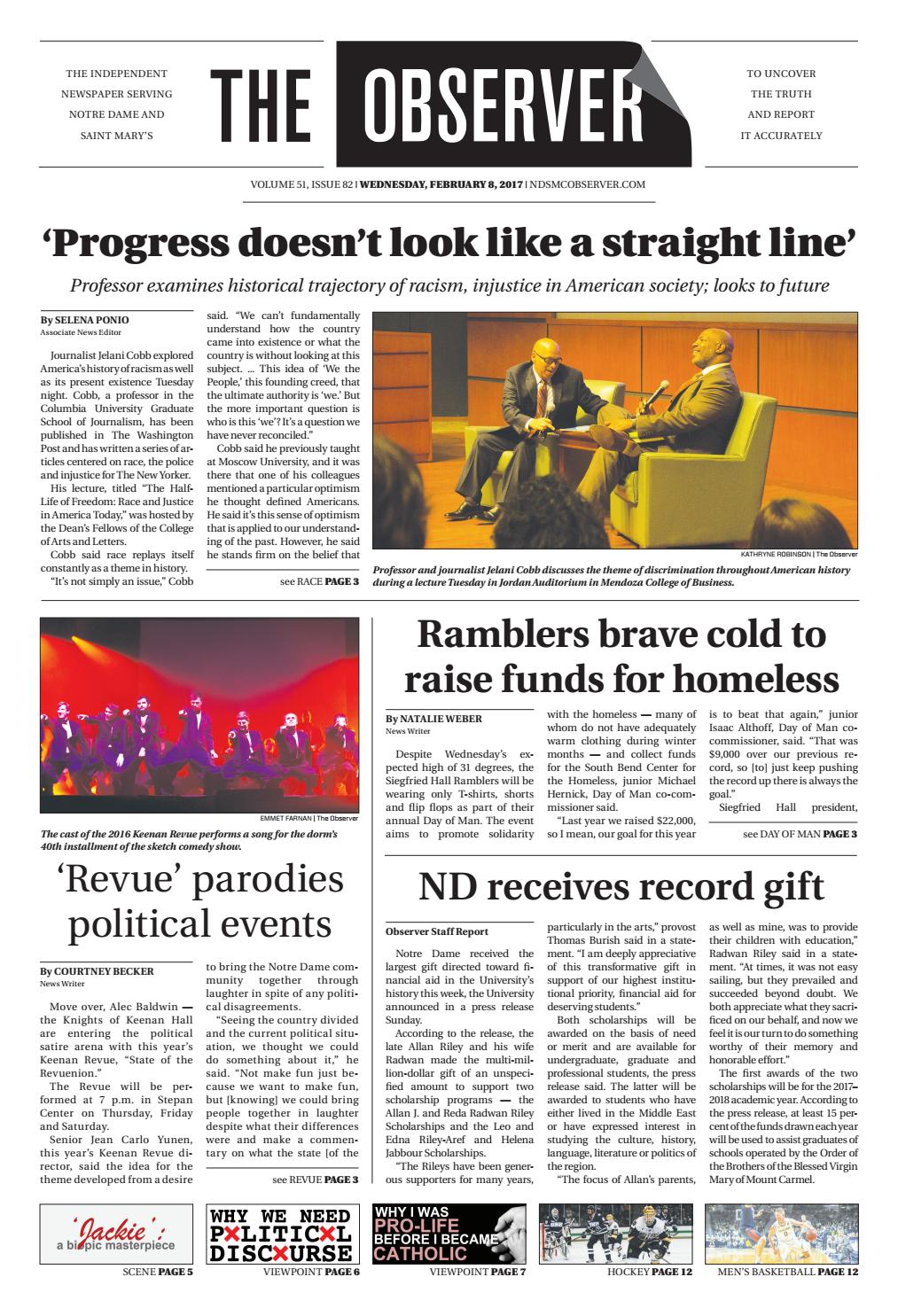 Print Edition of The Observer for Wednesday, February 8, 2017 by The ...