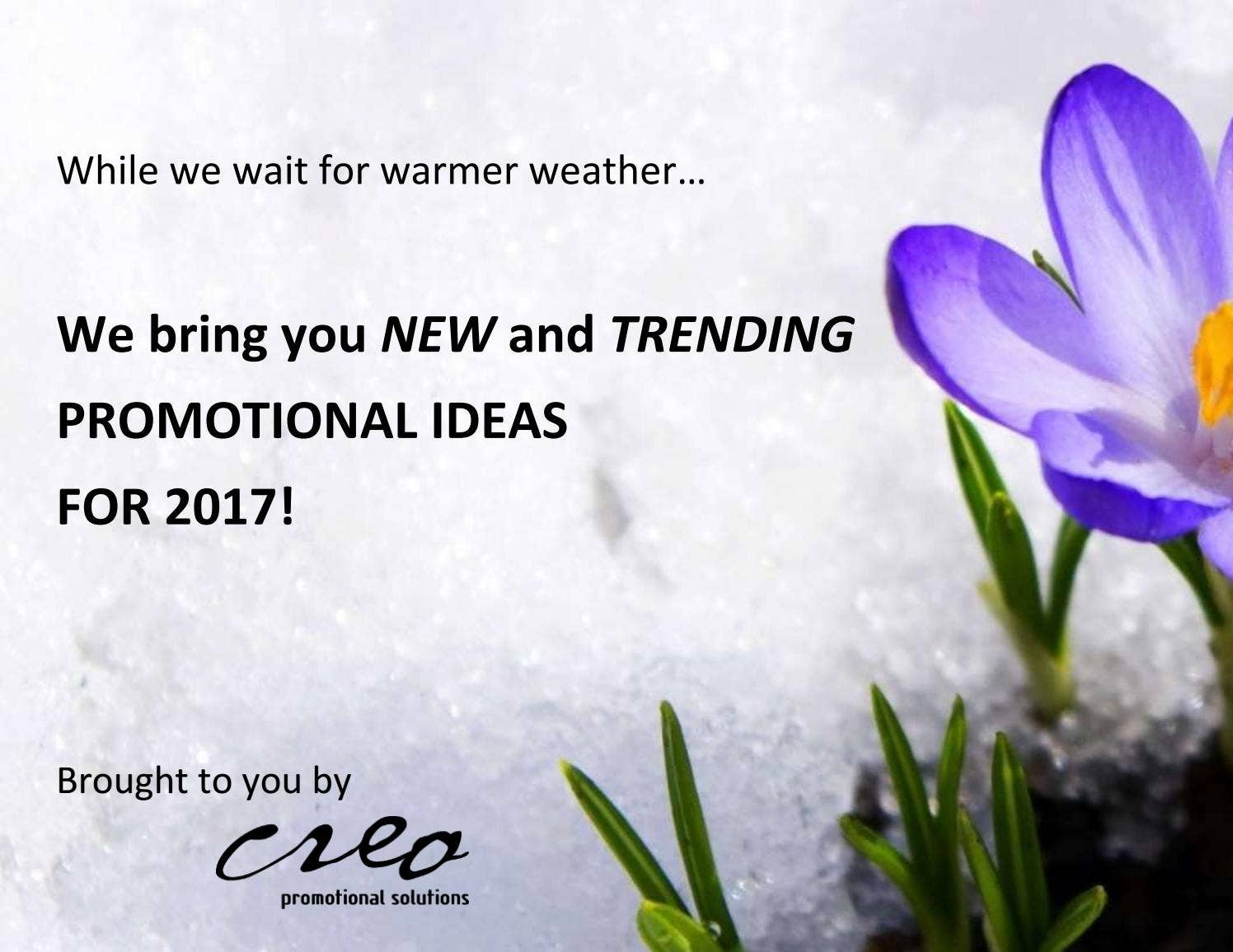 New and Trending Promotional Ideas for 2017 by Creo Promotional ...