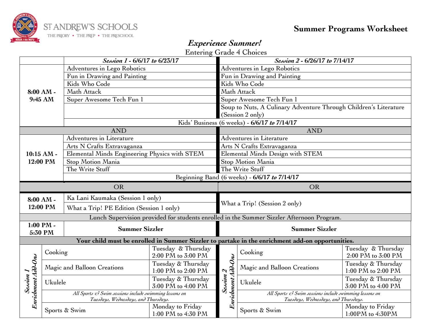 2017 Grade 4 Worksheet By St Andrews Schools Issuu
