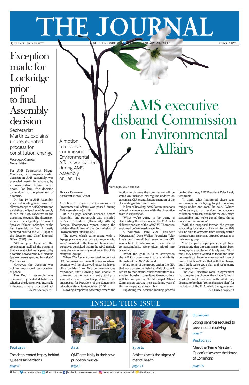 The Queen's Journal, Volume 144, Issue 18 by The Queen's Journal - Issuu