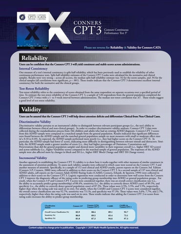 CPT 3 & CATA 2017 Canada by MHS Assessments - Issuu