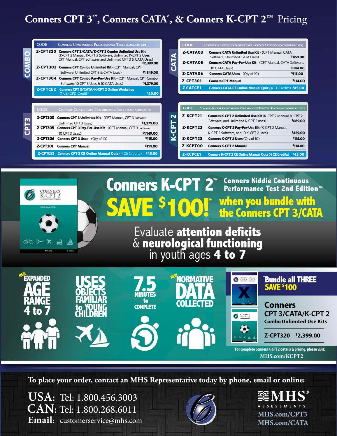 CPT 3 & CATA 2017 Canada by MHS Assessments - Issuu